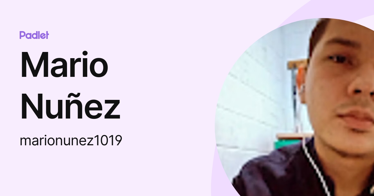 Mario Nuñez (marionunez1019) profile | Padlet