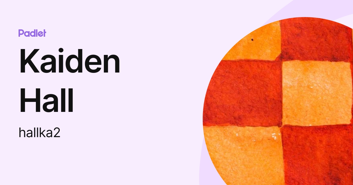 Kaiden Hall (hallka2) profile | Padlet