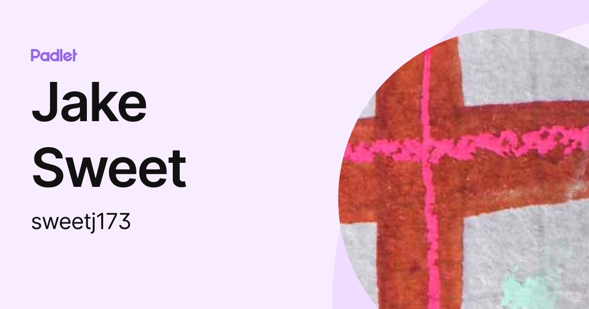 Jake Sweet (sweetj173) profile | Padlet