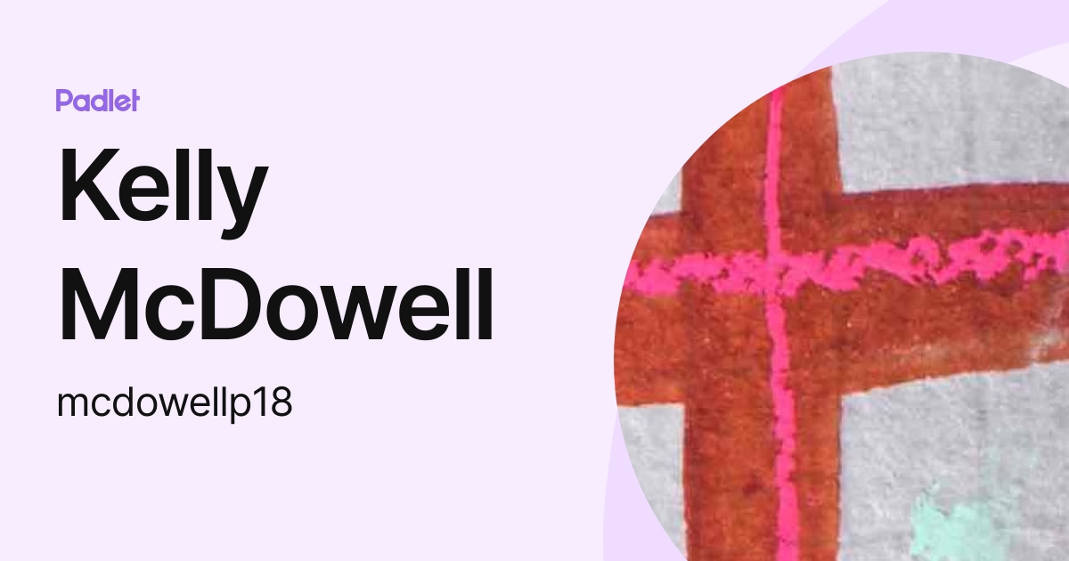 Kelly McDowell (mcdowellp18) profile | Padlet
