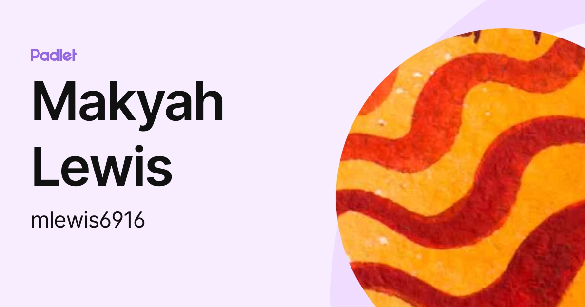 Makyah Lewis (mlewis6916) profile | Padlet