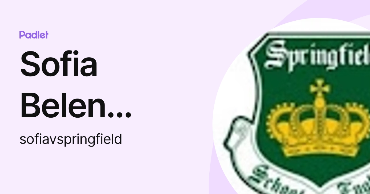 Sofia Belen Vega (sofiavspringfield) profile | Padlet