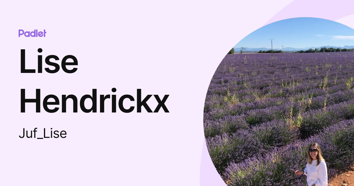 Lise Hendrickx (Juf_Lise) profile | Padlet