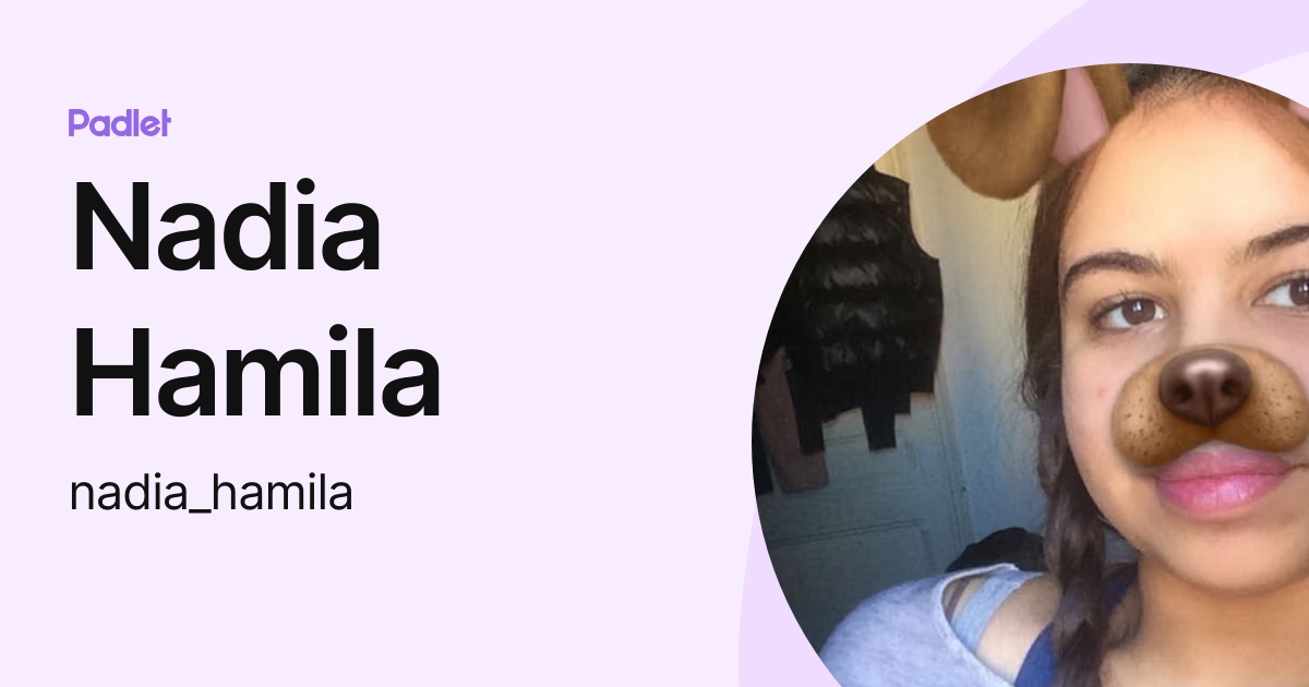 Nadia Hamila (nadia_hamila) profile | Padlet