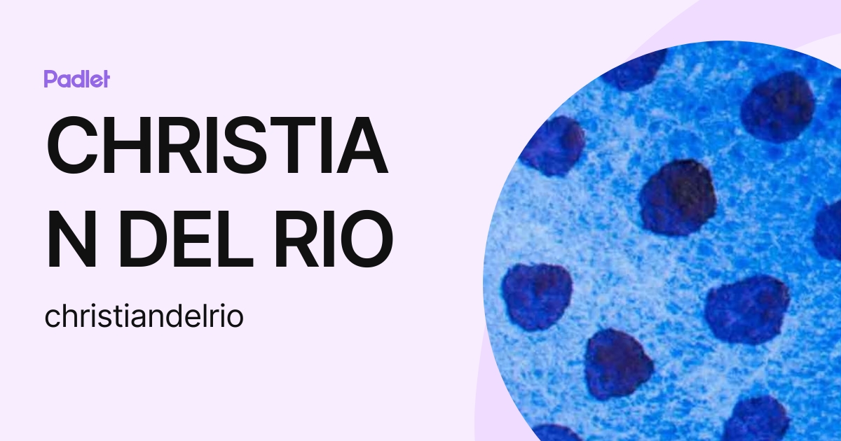 CHRISTIAN DEL RIO (christiandelrio) profile | Padlet