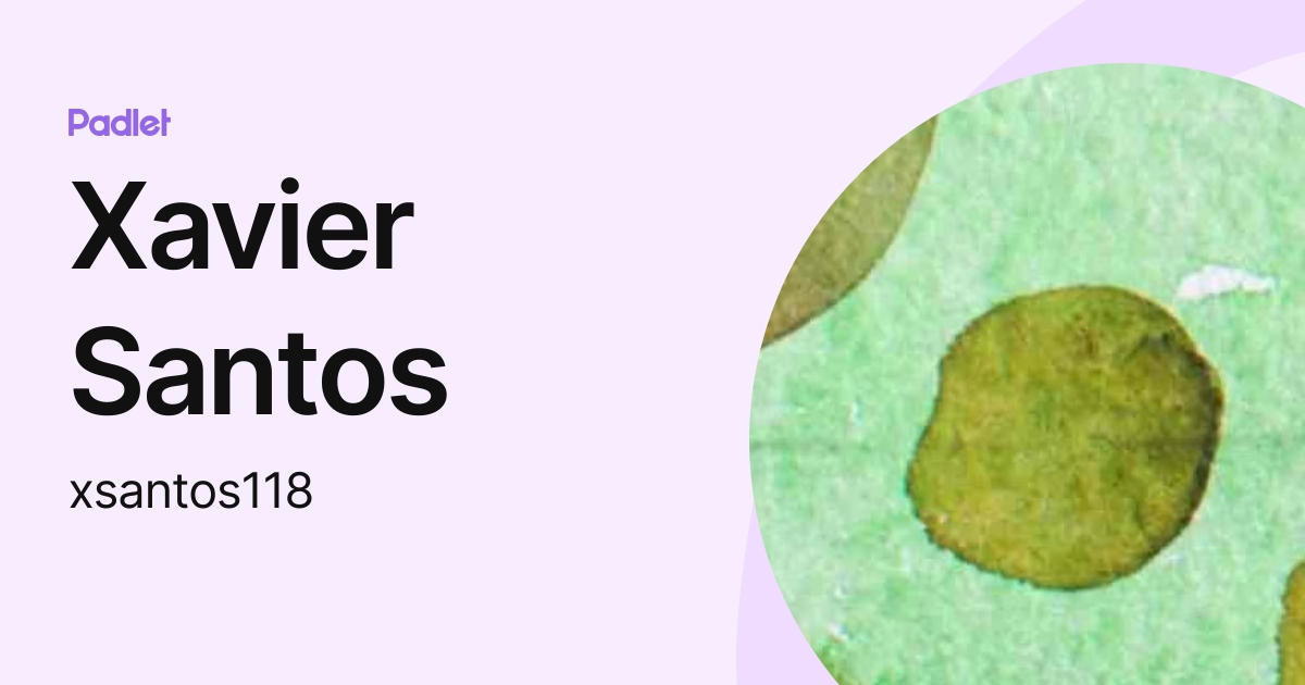 Xavier Santos (xsantos118) profile | Padlet