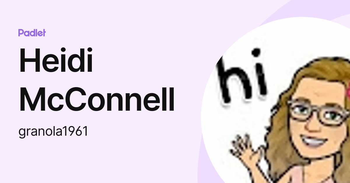 Heidi McConnell (granola1961) profile | Padlet