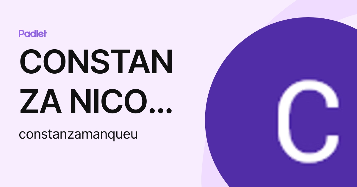 CONSTANZA NICOLE MANQUE ULLOA (constanzamanqueu) profile | Padlet