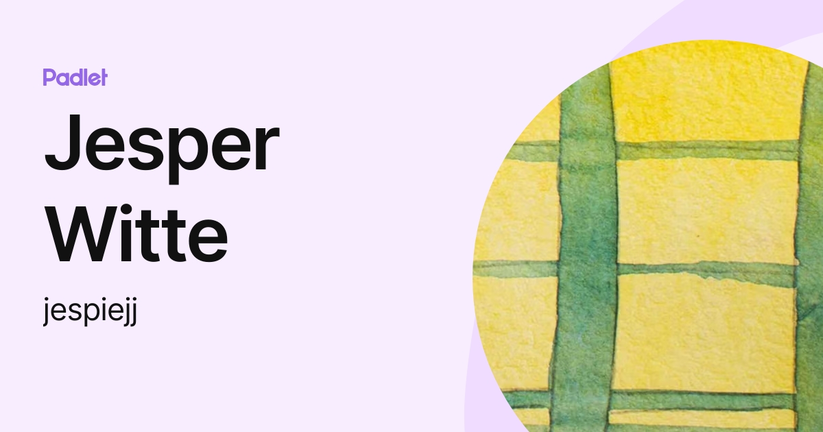 Jesper Witte (jespiejj) profile | Padlet