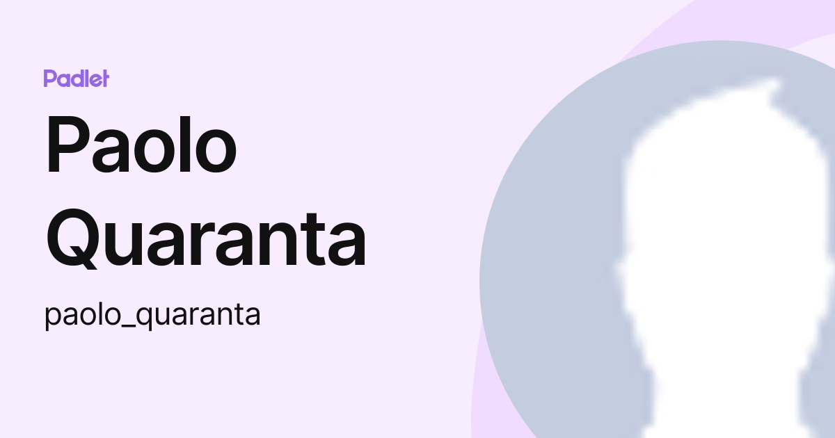 Paolo Quaranta (paolo_quaranta) profile | Padlet