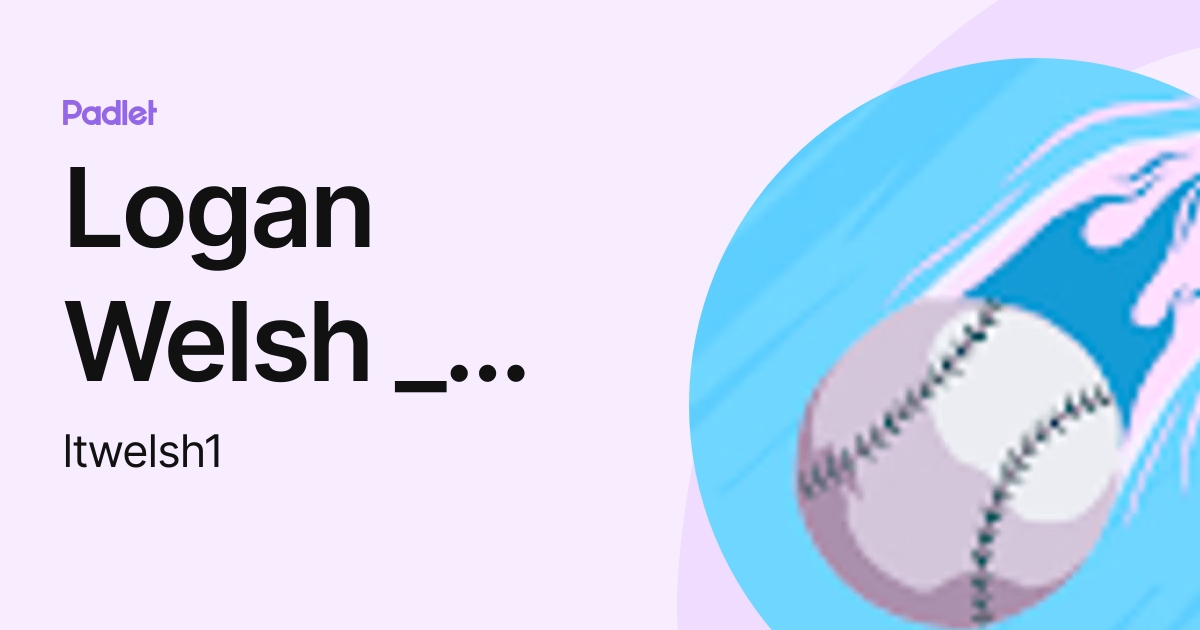 Logan Welsh _ Student - WestMillbrookMS (ltwelsh1) profile | Padlet