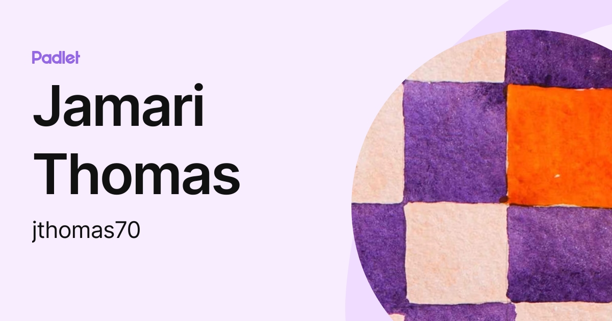 Jamari Thomas (jthomas70) profile | Padlet