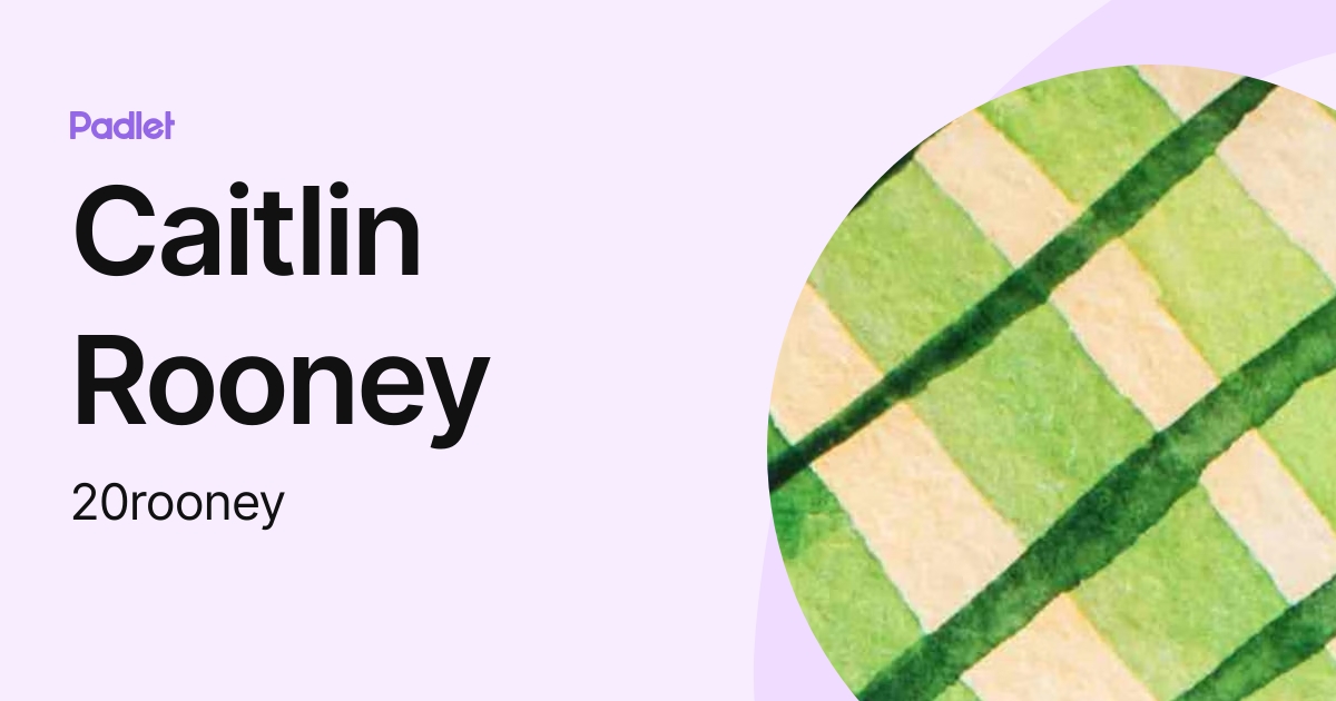 Caitlin Rooney (20rooney) profile | Padlet