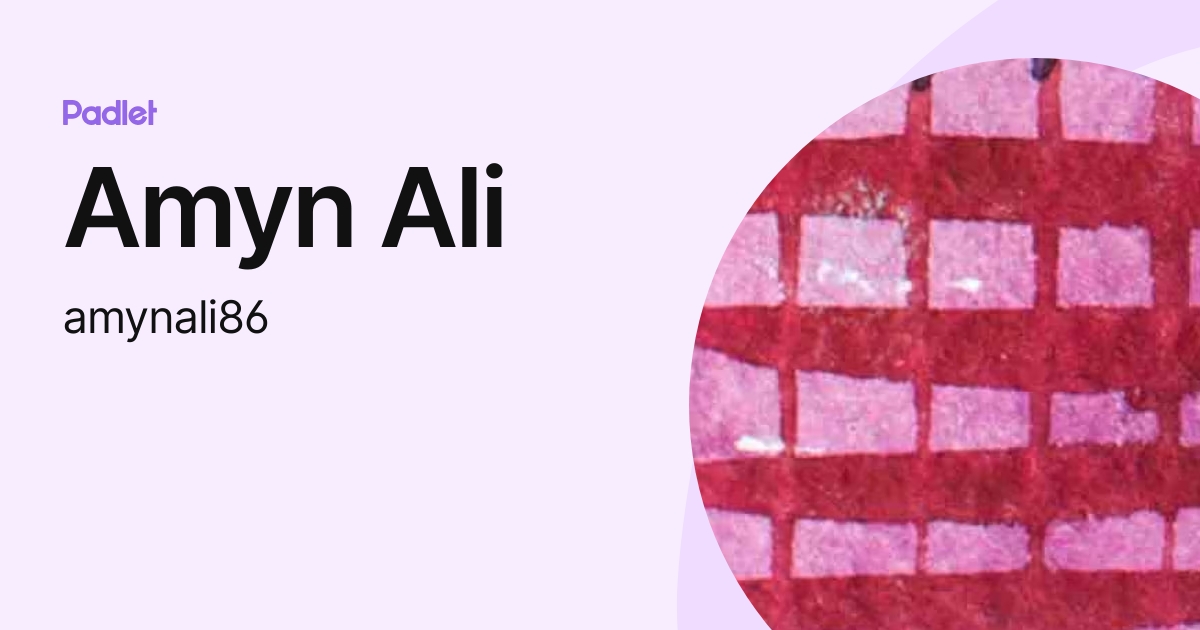 Amyn Ali (amynali86) profile | Padlet