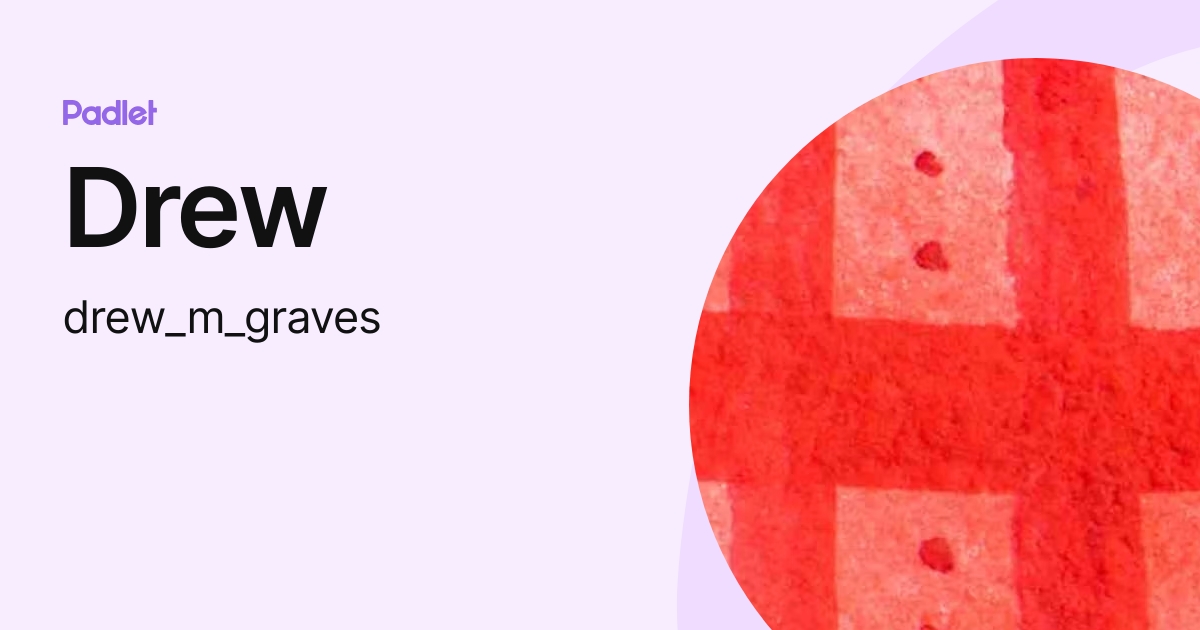 Drew (drew_m_graves) profile | Padlet