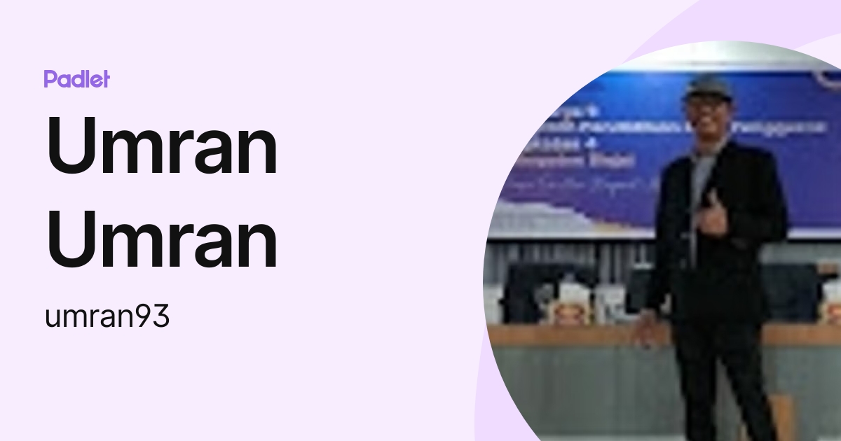 Umran Umran (umran93) profile | Padlet