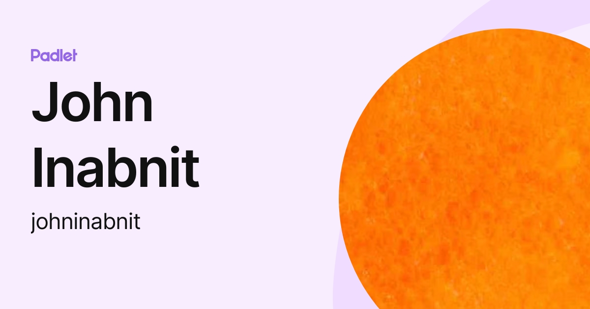 John Inabnit (johninabnit) profile | Padlet