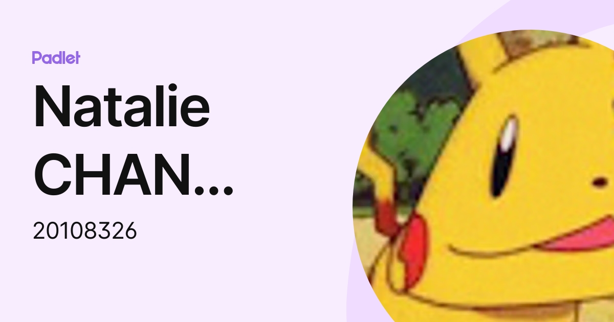Man Hei CHAN (G11） (20108326) profile | Padlet