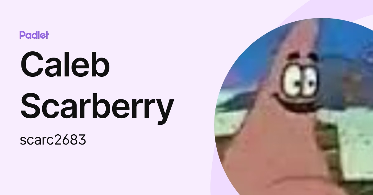 Caleb Scarberry (scarc2683) profile | Padlet