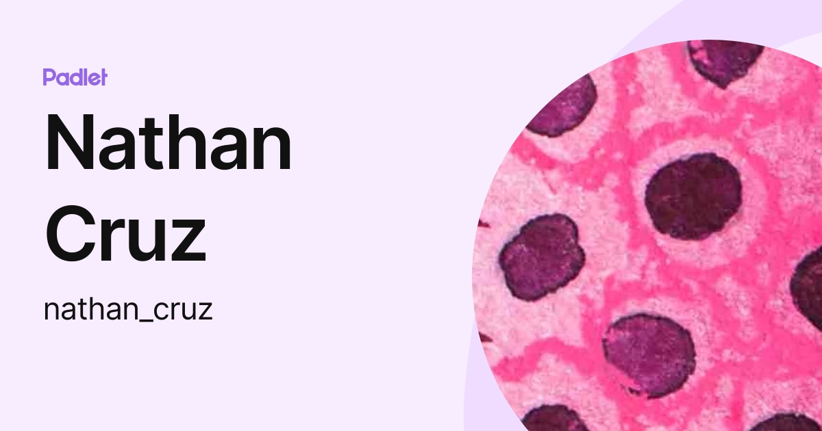 Nathan Cruz (nathan_cruz) profile | Padlet