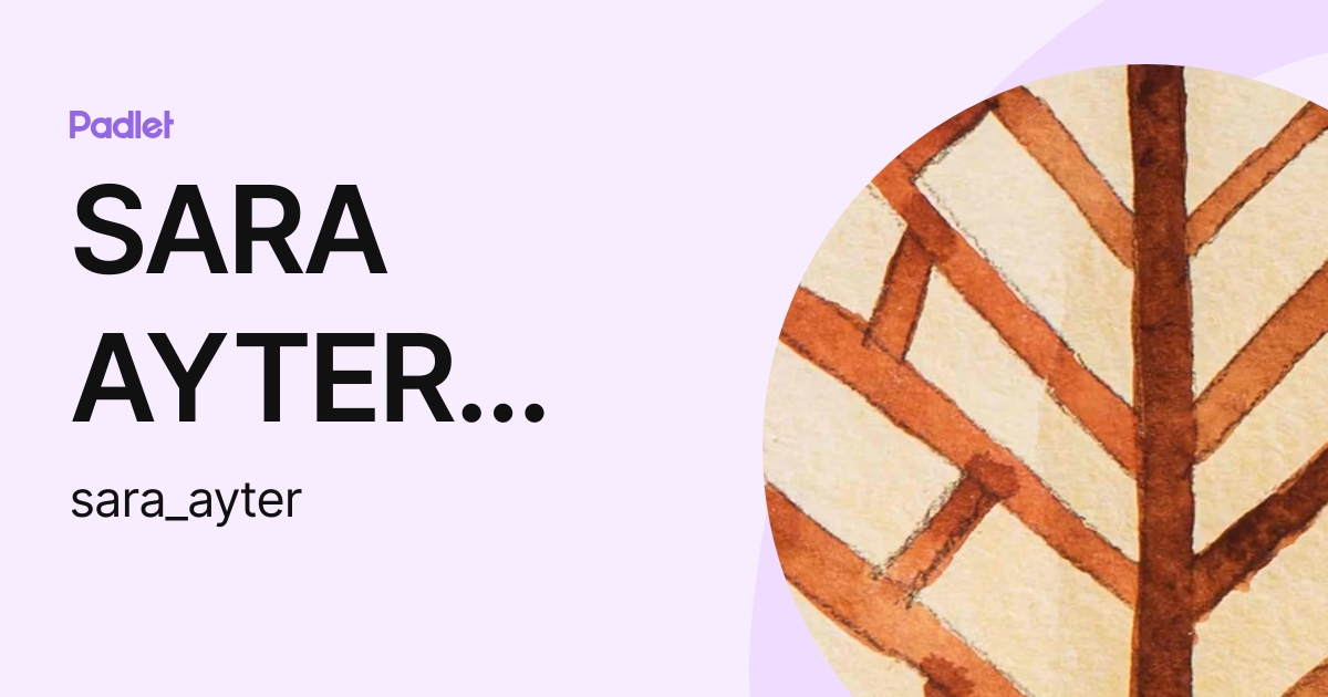 SARA AYTER CODINA (sara_ayter) profile | Padlet