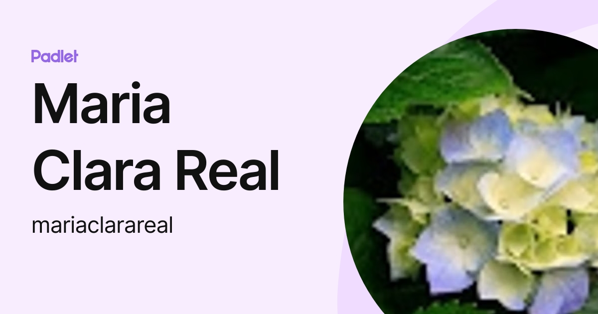 Maria Clara Real (mariaclarareal) profile | Padlet