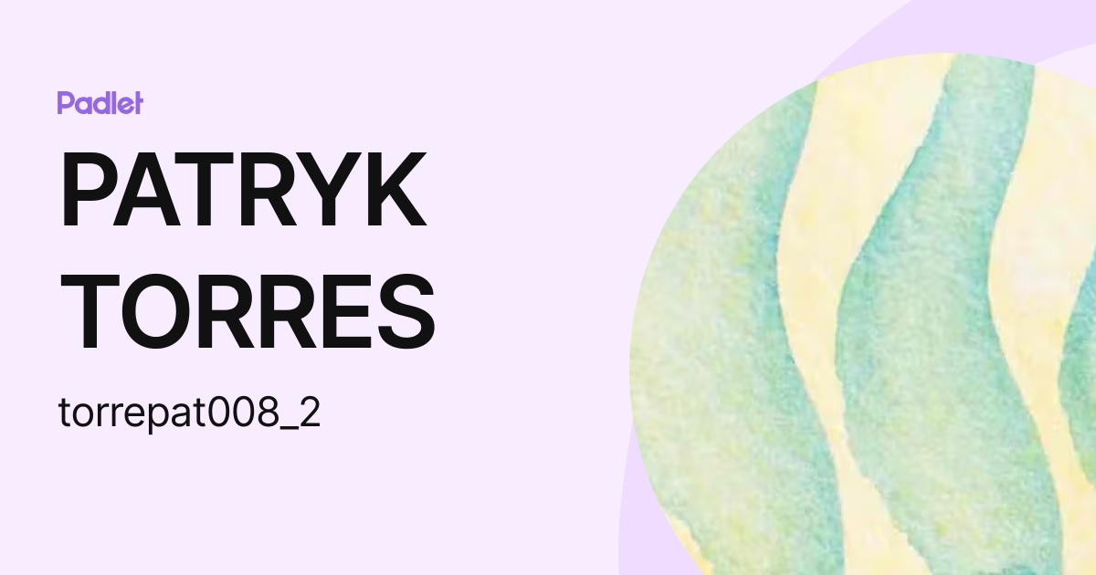 PATRYK TORRES (torrepat0081) profile | Padlet