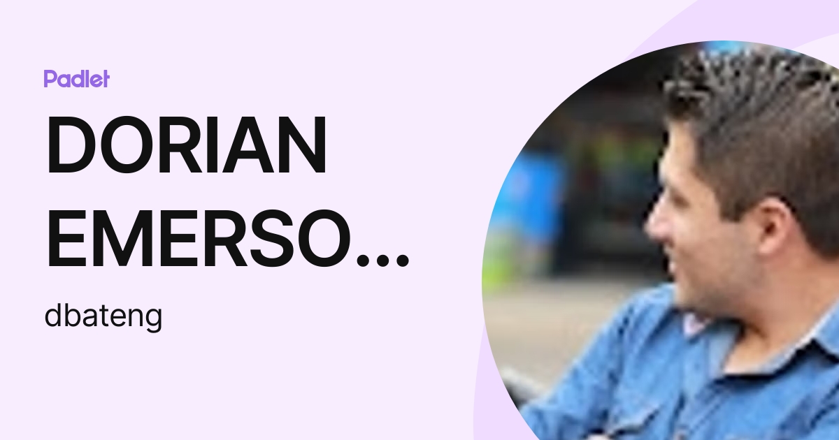 DORIAN EMERSON BATEN GIRÓN (dbateng) profile | Padlet