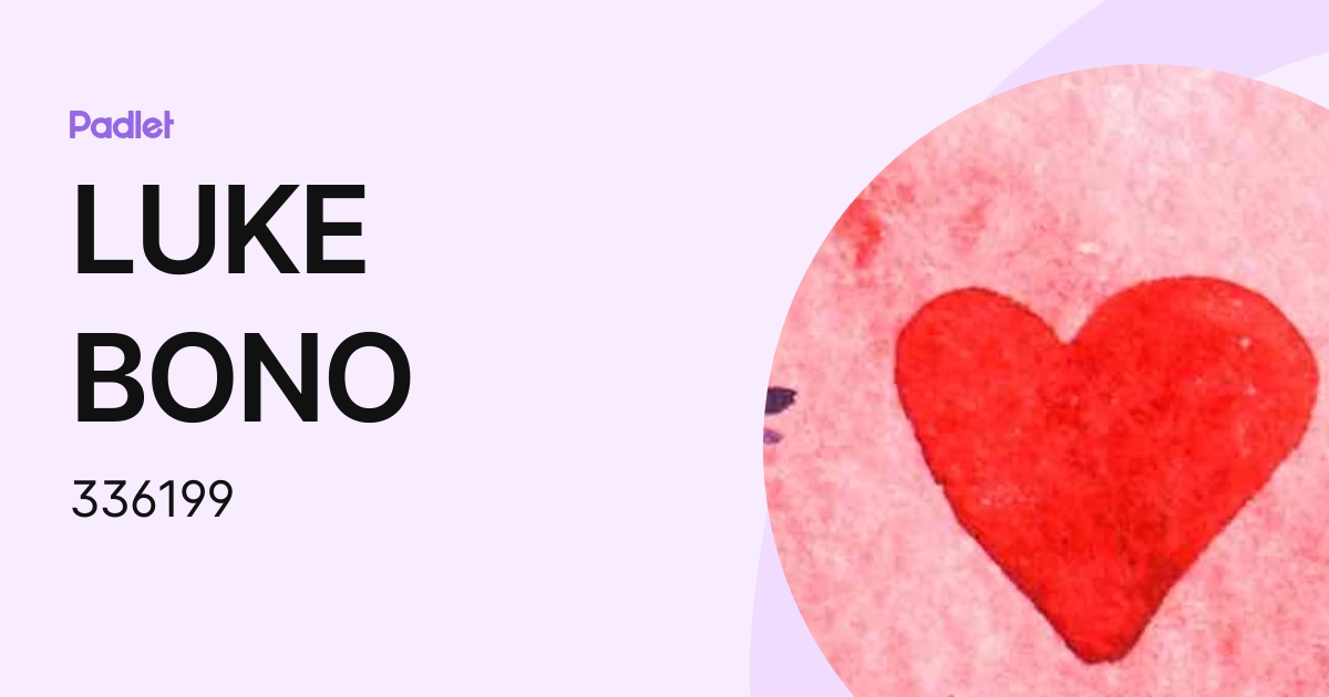 LUKE BONO (336199) profile | Padlet