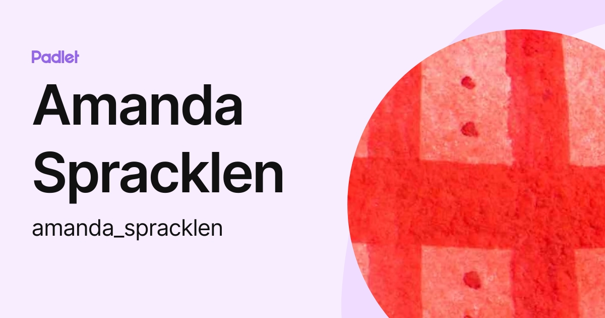 Amanda Spracklen (amanda_spracklen) profile | Padlet