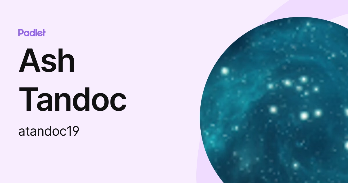 Ash Tandoc (atandoc19) profile | Padlet