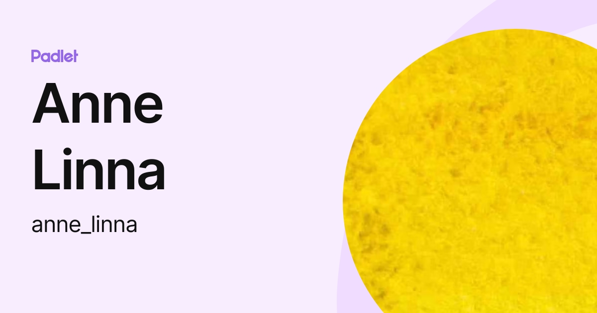 Anne Linna (anne_linna) profile | Padlet
