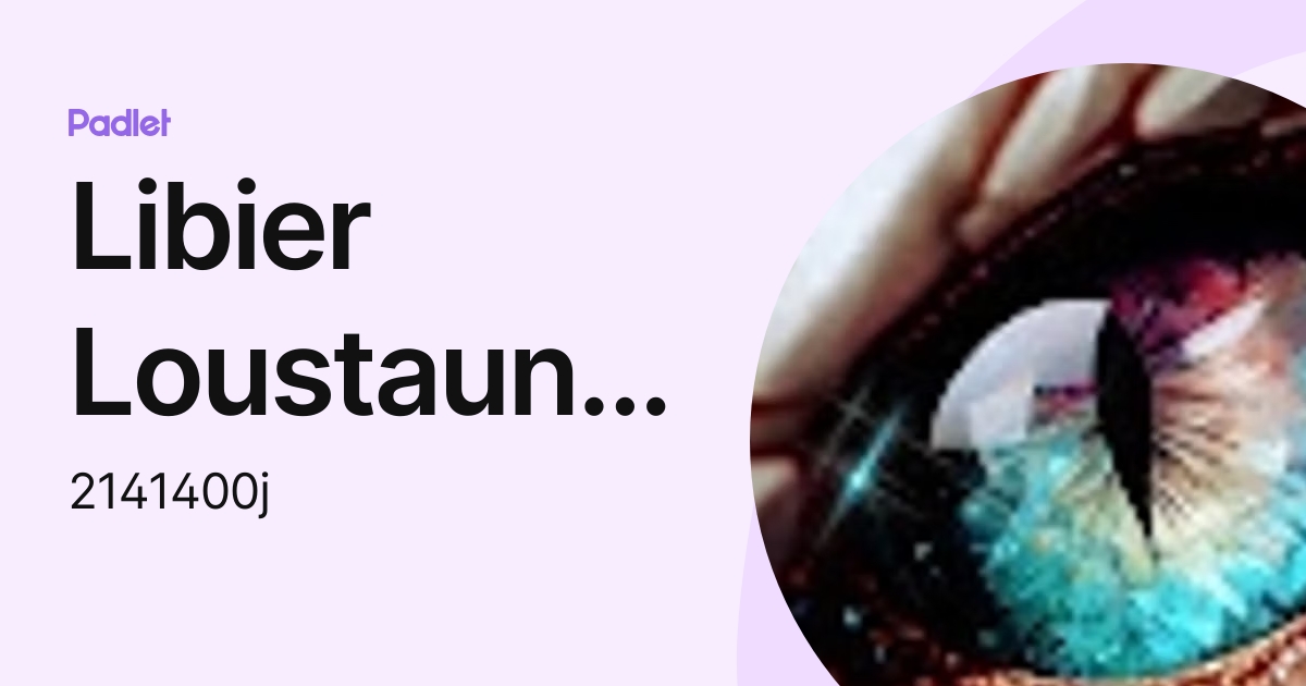 Libier Loustaunau Hernandez (2141400j) profile | Padlet