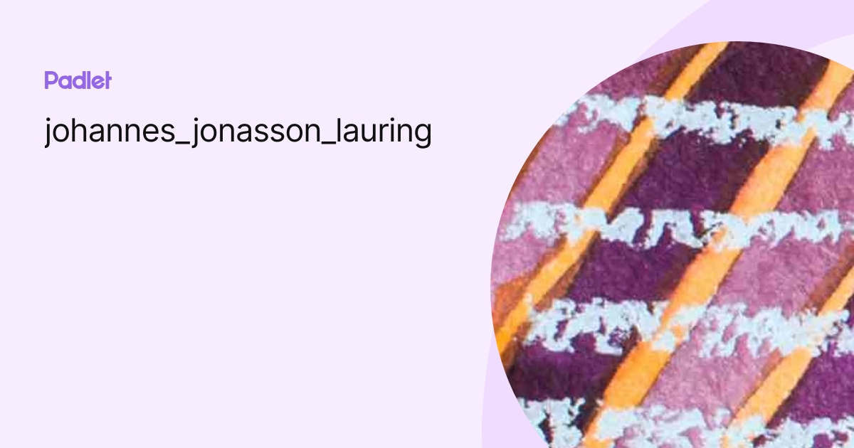 johannes_jonasson_lauring profile | Padlet