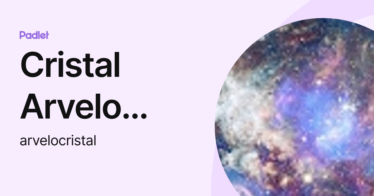 Cristal Arvelo INTEC (arvelocristal) profile | Padlet
