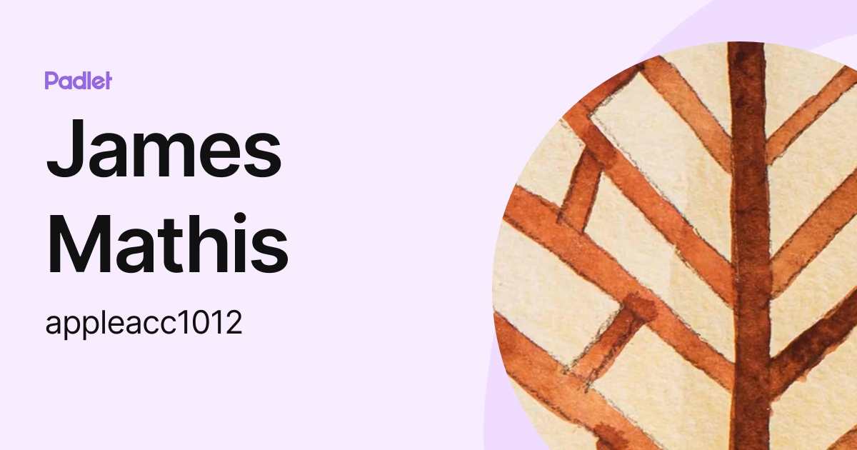 James Mathis (appleacc1012) profile | Padlet