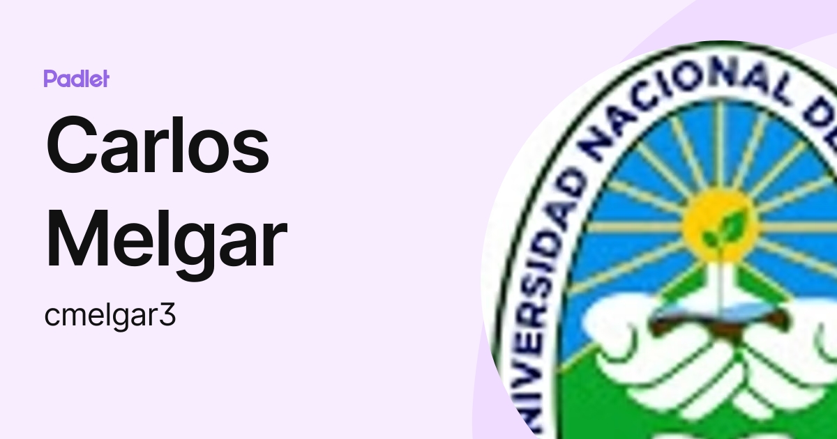 Carlos Melgar (cmelgar3) perfil | Padlet