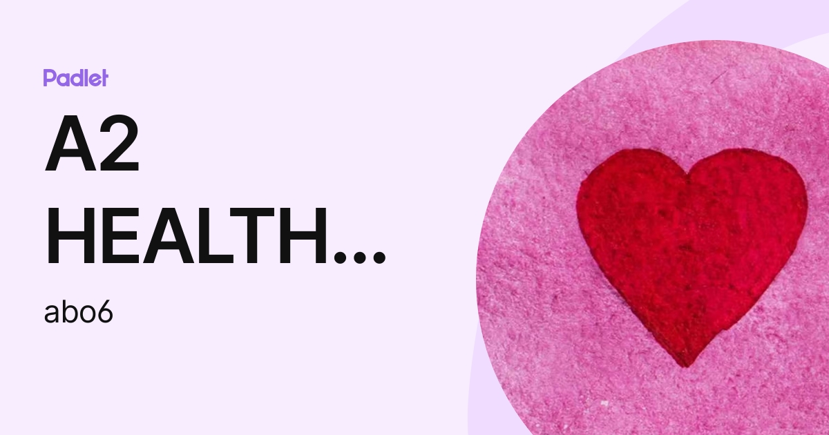 A2 HEALTH AND SOCIAL CARE UNIT 6 (abo6) profile | Padlet