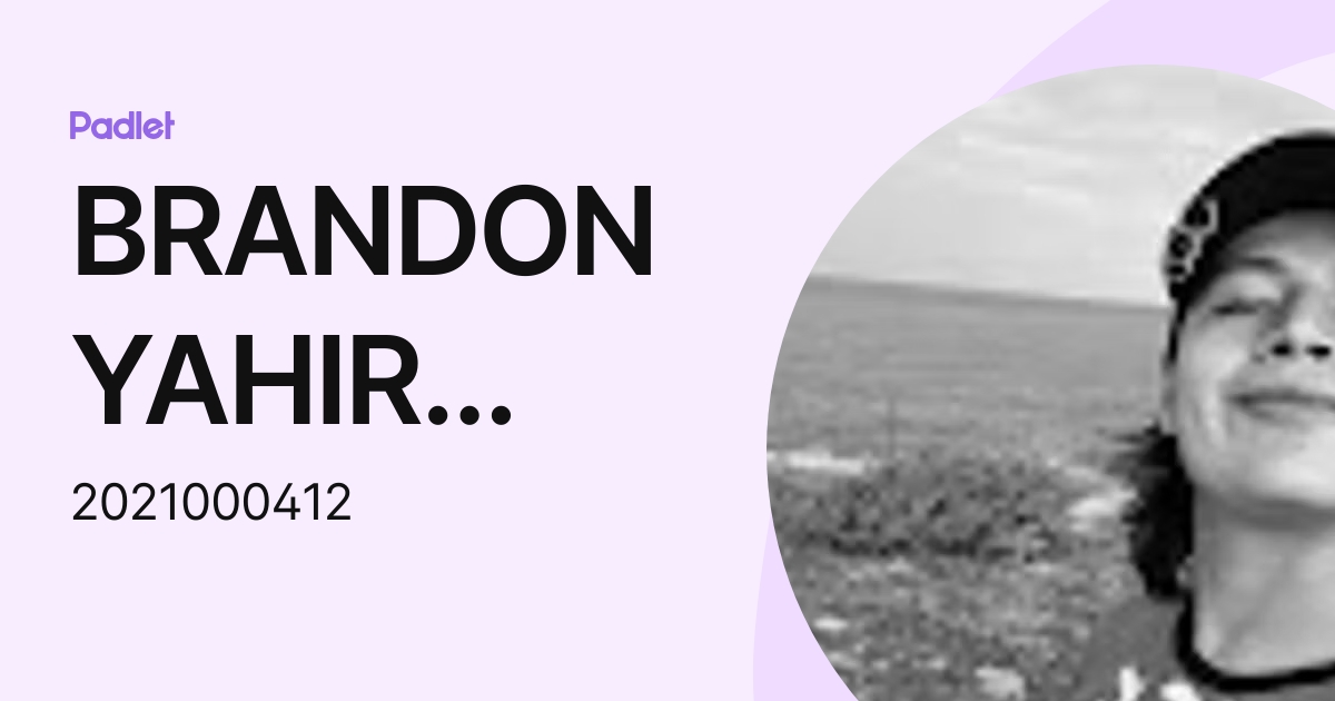 BRANDON YAHIR MARTINEZ PINTO (2021000412) profile | Padlet