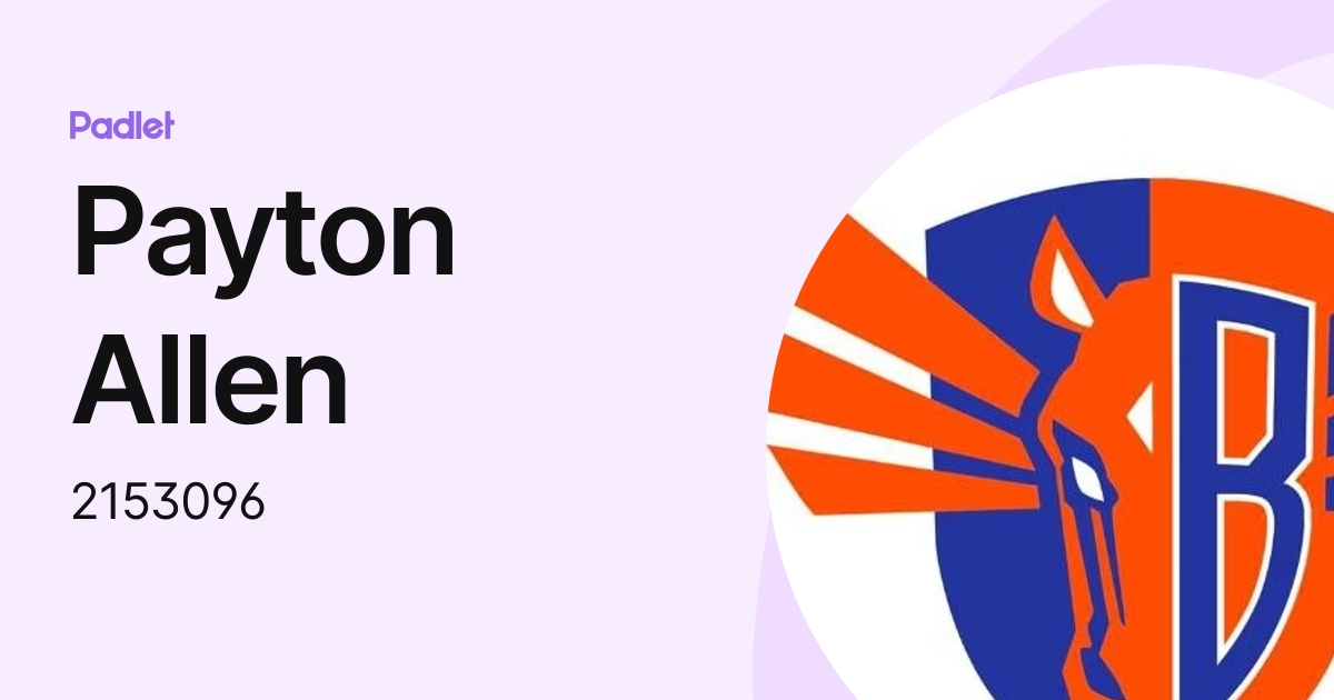 Payton Allen (2153096) profile | Padlet