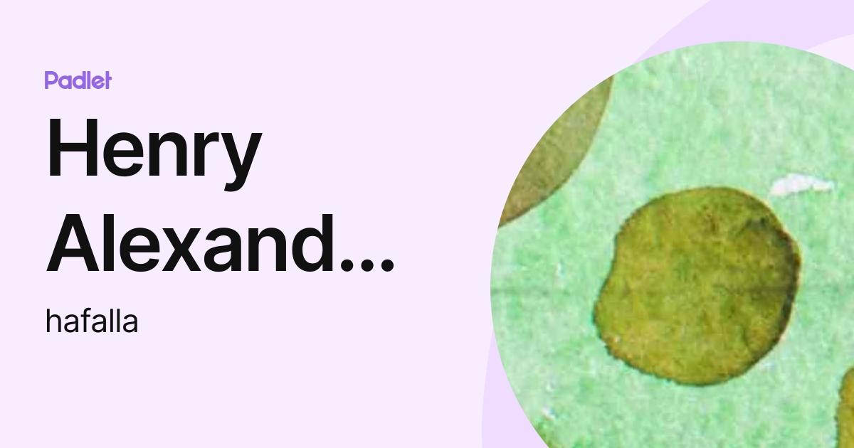 Henry Alexander Falla Ortiz (hafalla) profile | Padlet