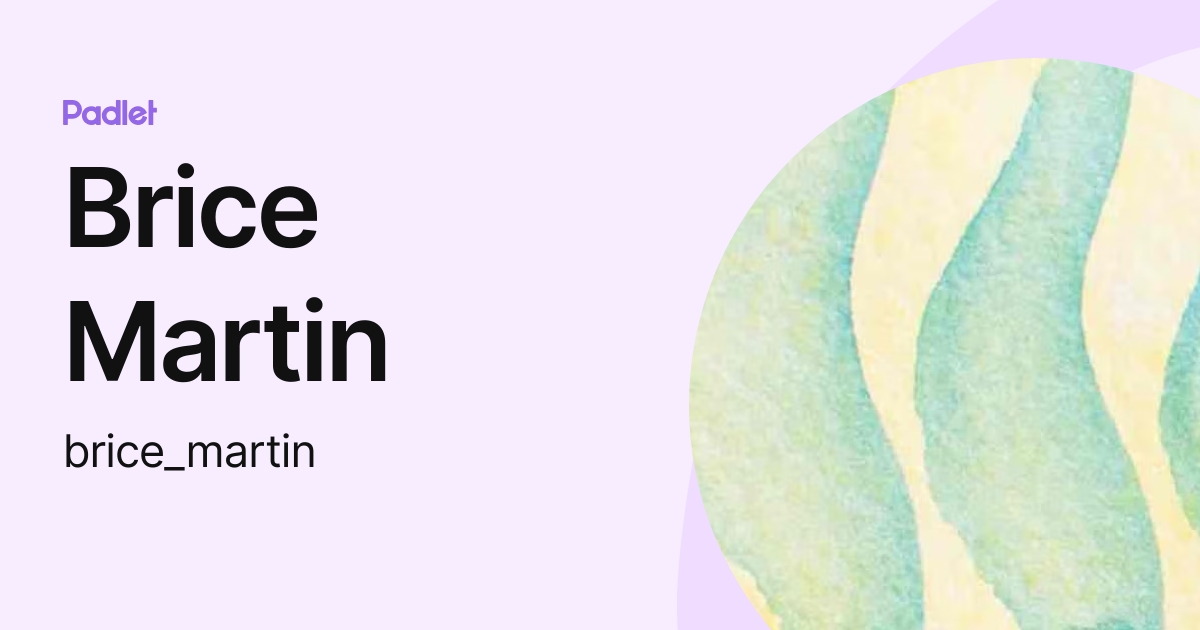 Brice Martin (brice_martin) profile | Padlet