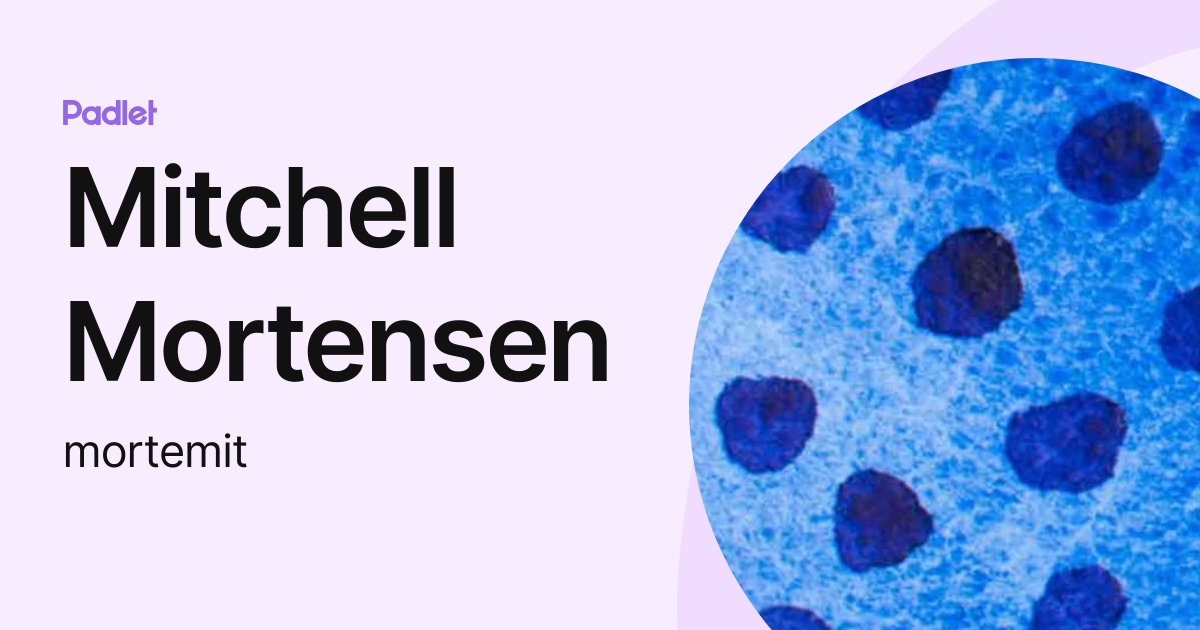 Mitchell Mortensen (mortemit) profile | Padlet
