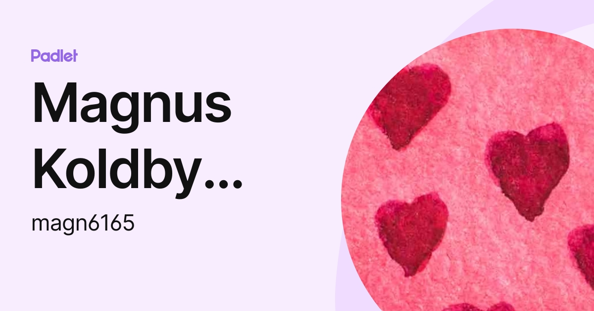 Magnus Koldby Mackenhauer 8A Tarup Skole (magn6165) profile | Padlet