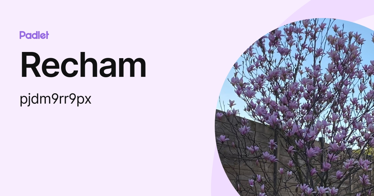 Recham (pjdm9rr9px) profile | Padlet