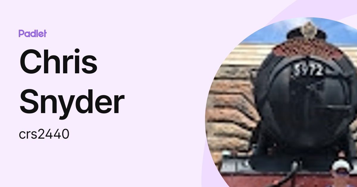 Chris Snyder (crs2440) profile | Padlet