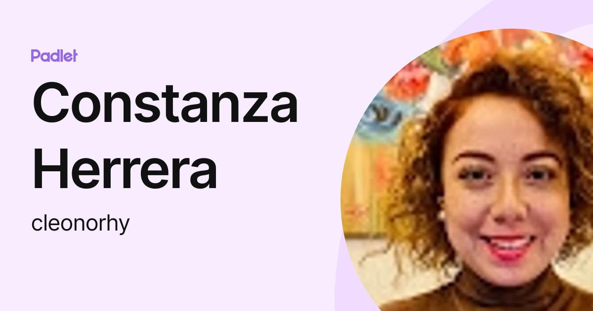 Constanza Herrera (cleonorhy) perfil | Padlet