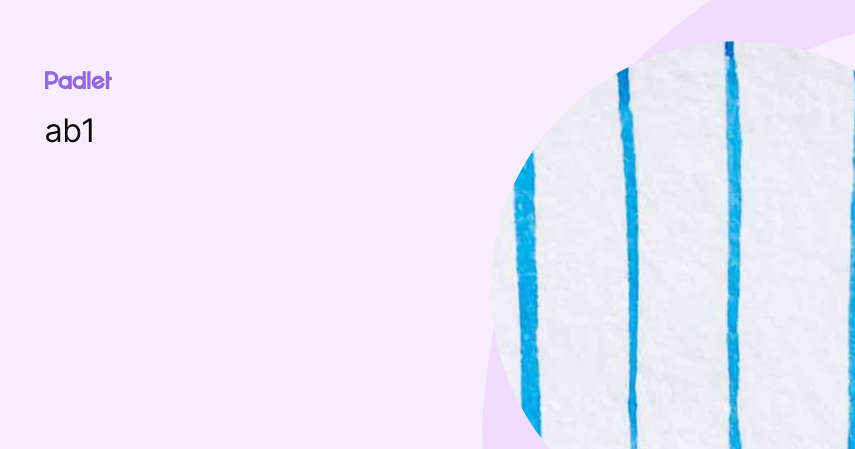 ab1 profile | Padlet