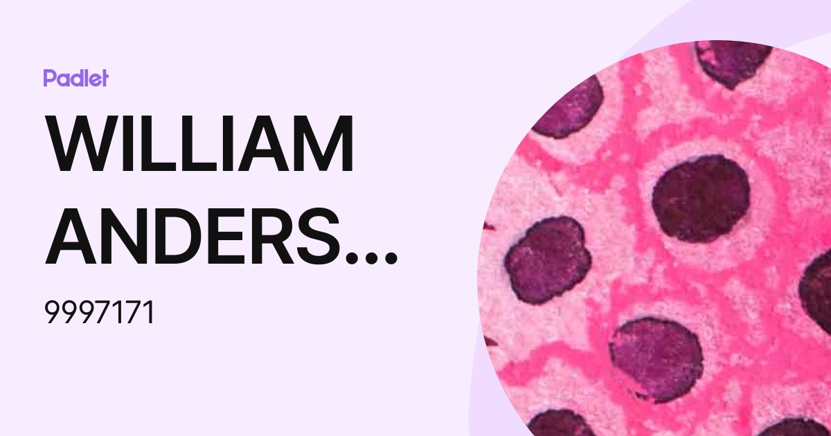 WILLIAM ANDERSON-BLYTHE (9997171) profile | Padlet