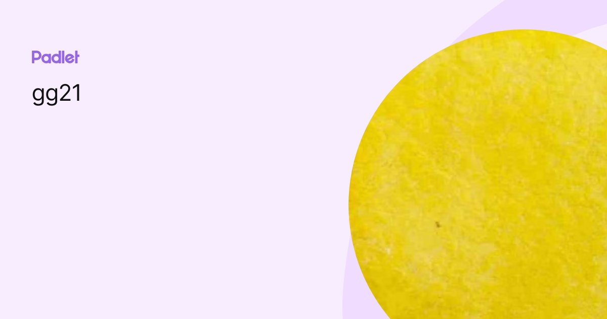 gg21 profile | Padlet